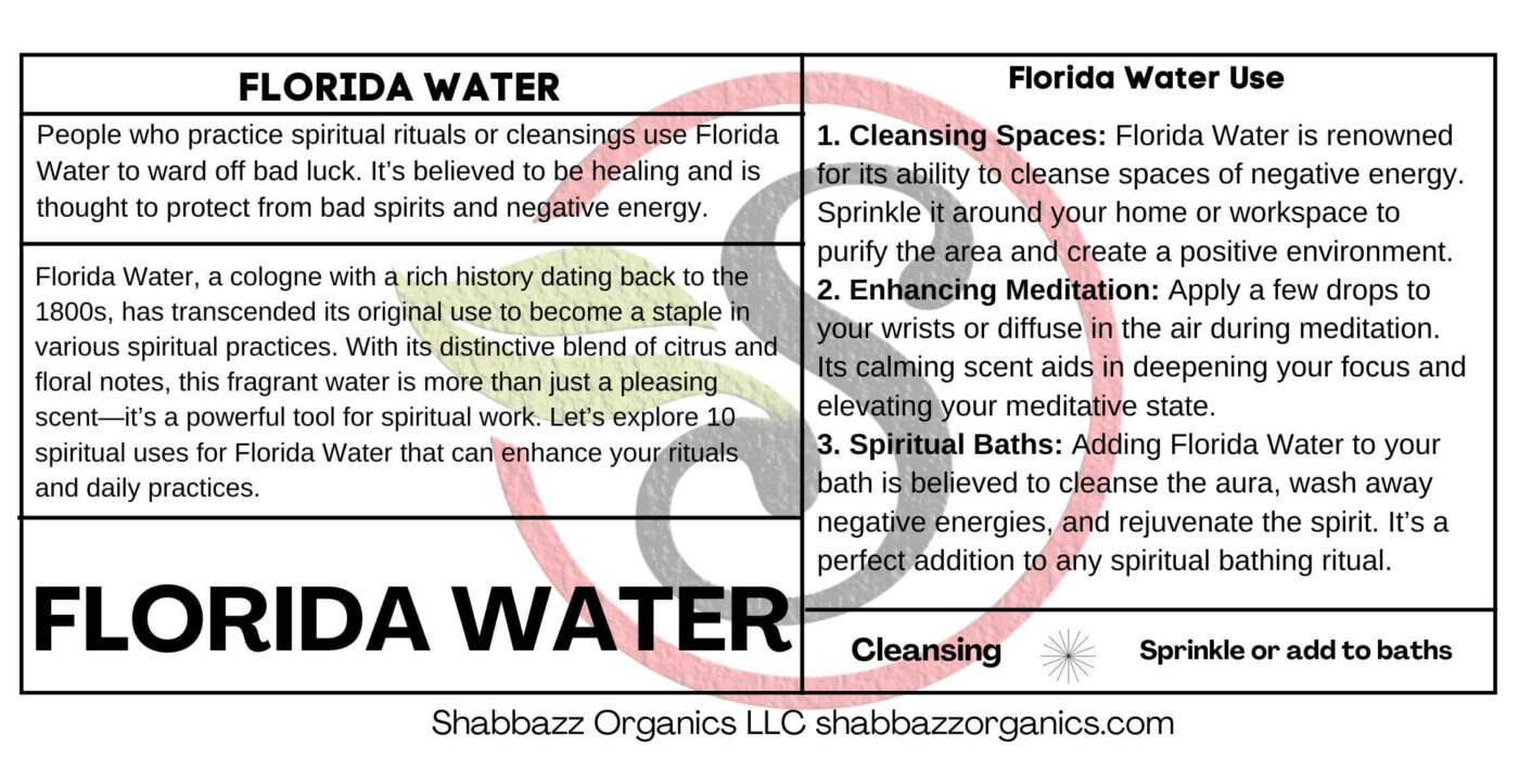 Cleanse with Florida Water - Shabbazz Organics LLC